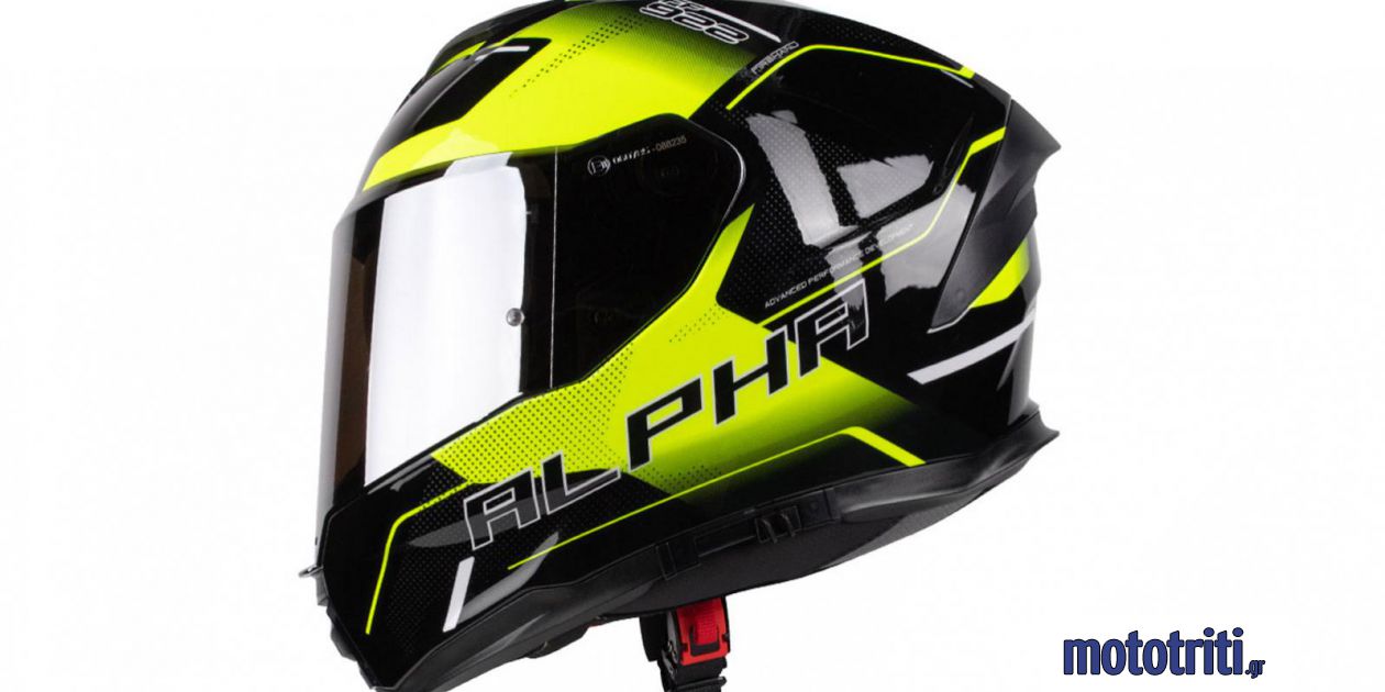 Pilot Alpha SV ECE 22.06 μαύρο / fluo gloss (extra ασημί ζελατίνα ...