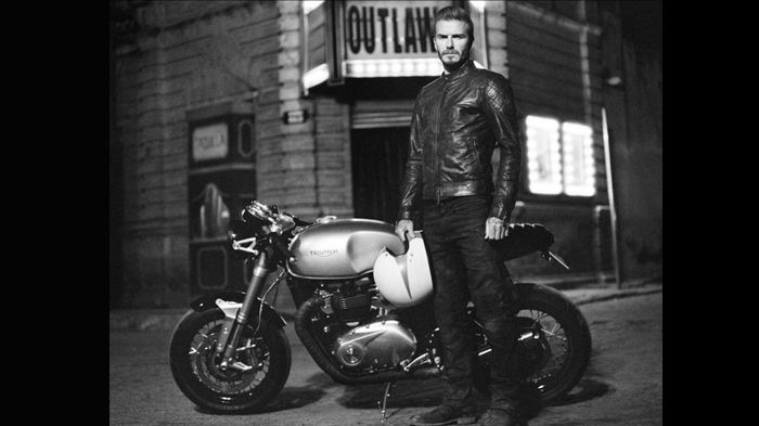 ? Beckham ??????? ??? Triumph - triumph, triumph bonneville